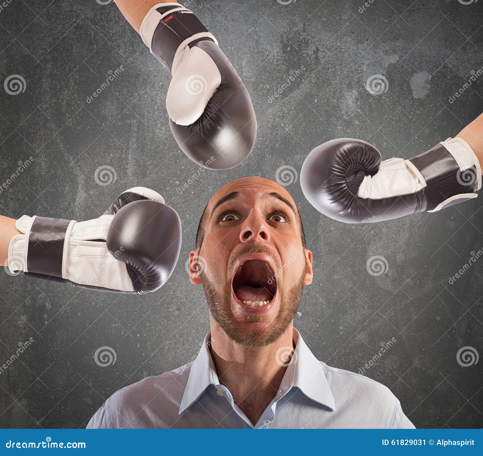 Hit an afraid businessman stock image. Image of ironic - 61829031