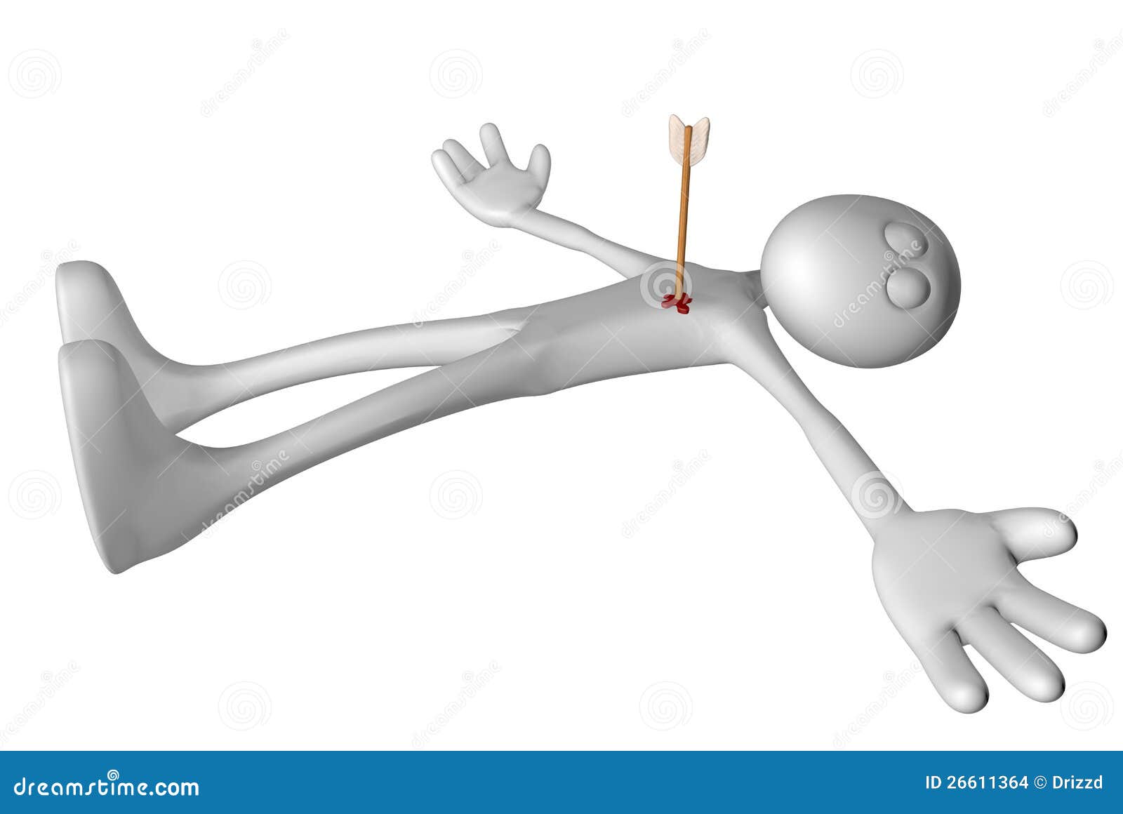 Hit from arrow stock illustration. Illustration of crime - 26611364