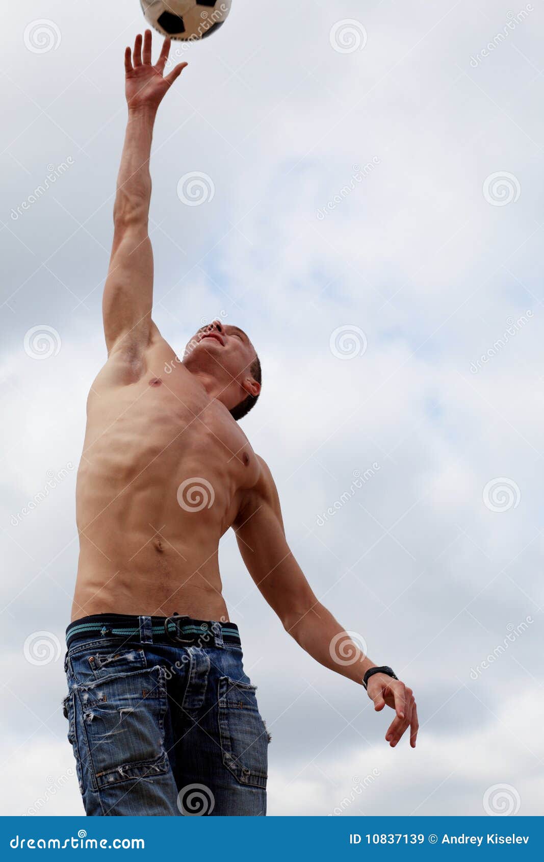 Hit a ball stock image. Image of clouds, summer, exercise - 10837139