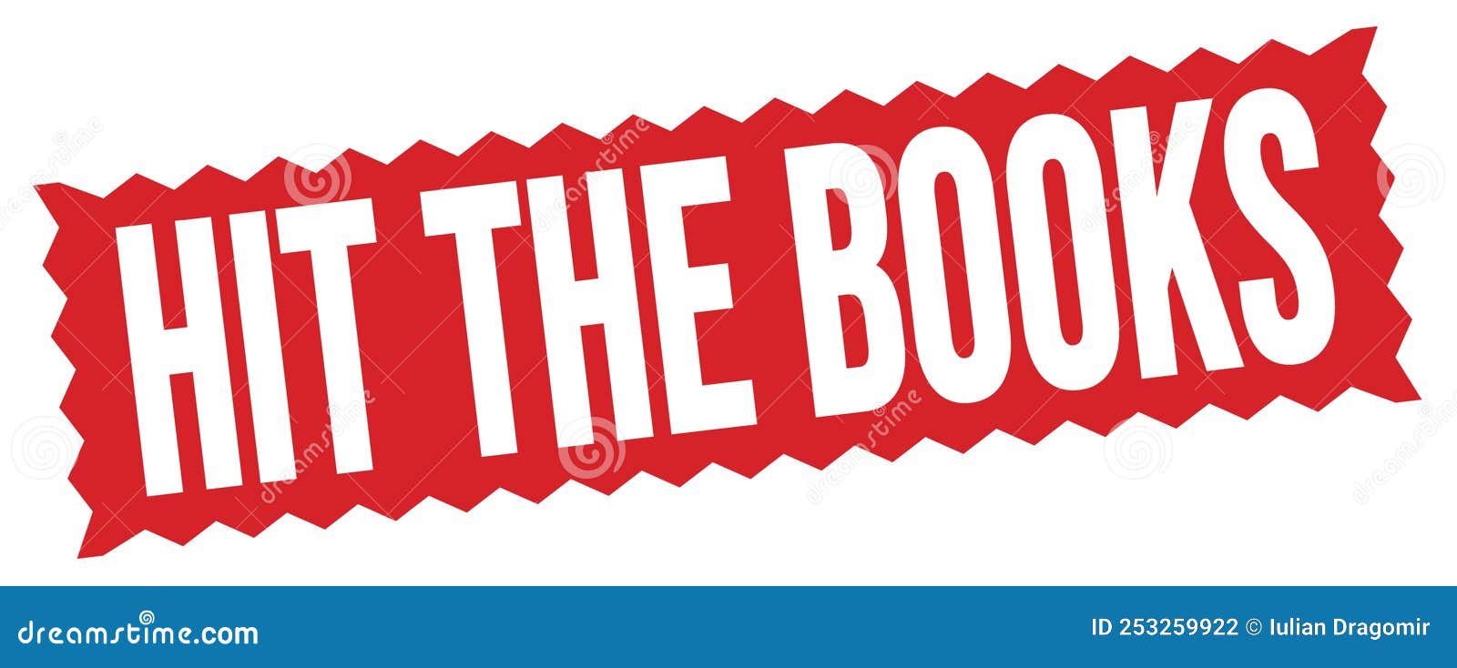HIT the BOOKS Text Written on Red Stamp Sign Stock Illustration ...