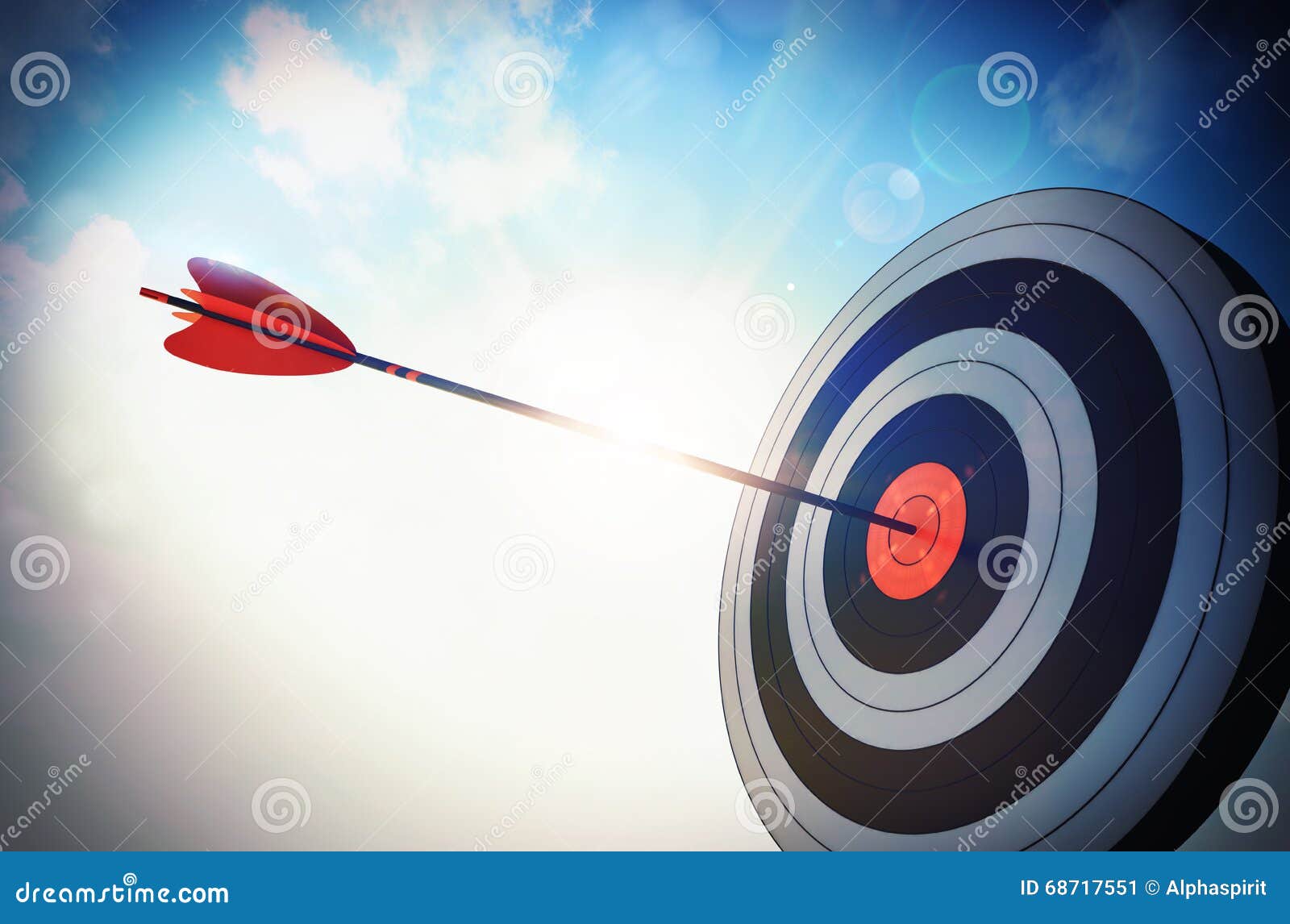 Hit the bull stock illustration. Illustration of aiming - 68717551