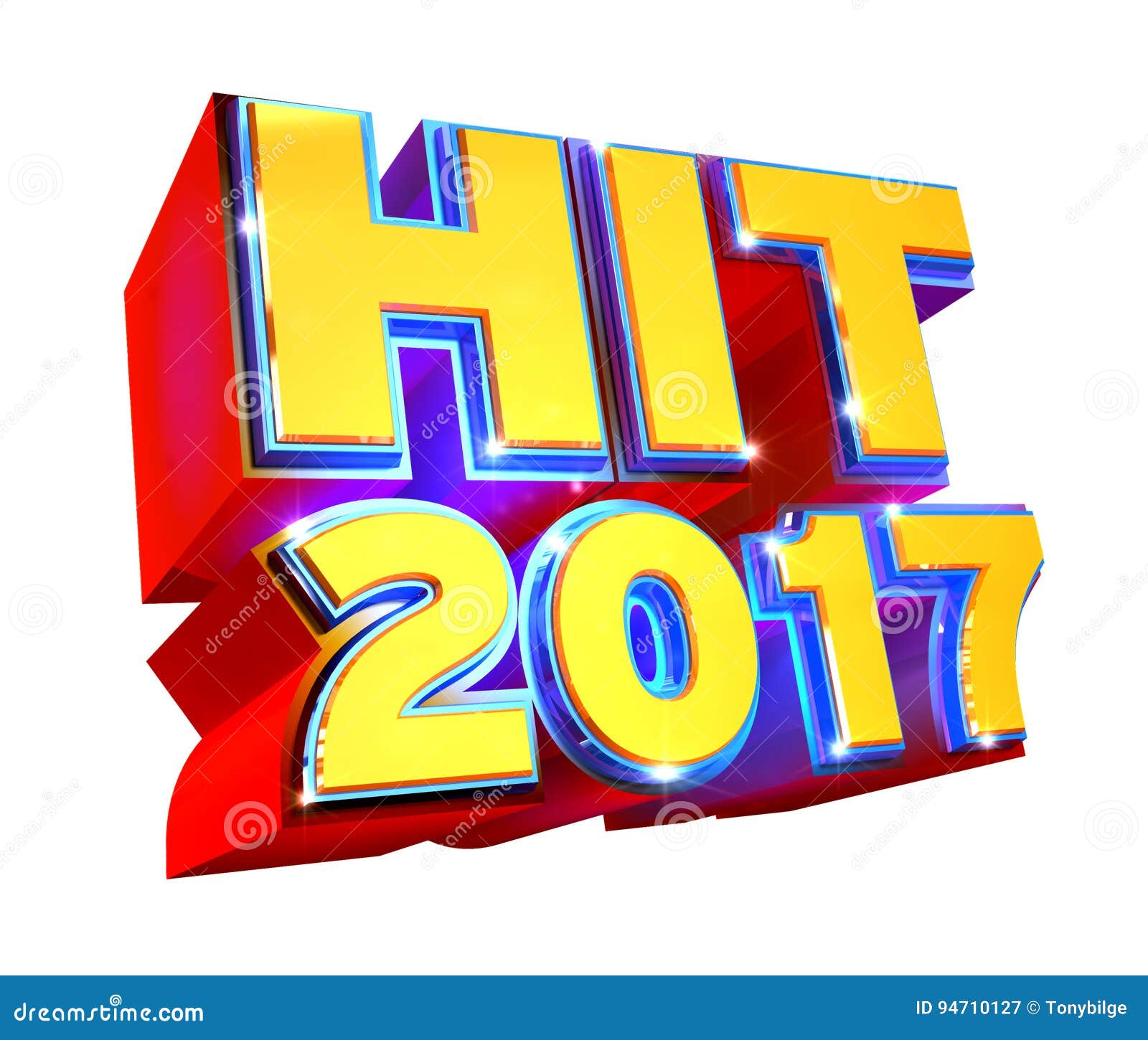 Hit 2017 - 3d logo stock illustration. Illustration of activity - 94710127