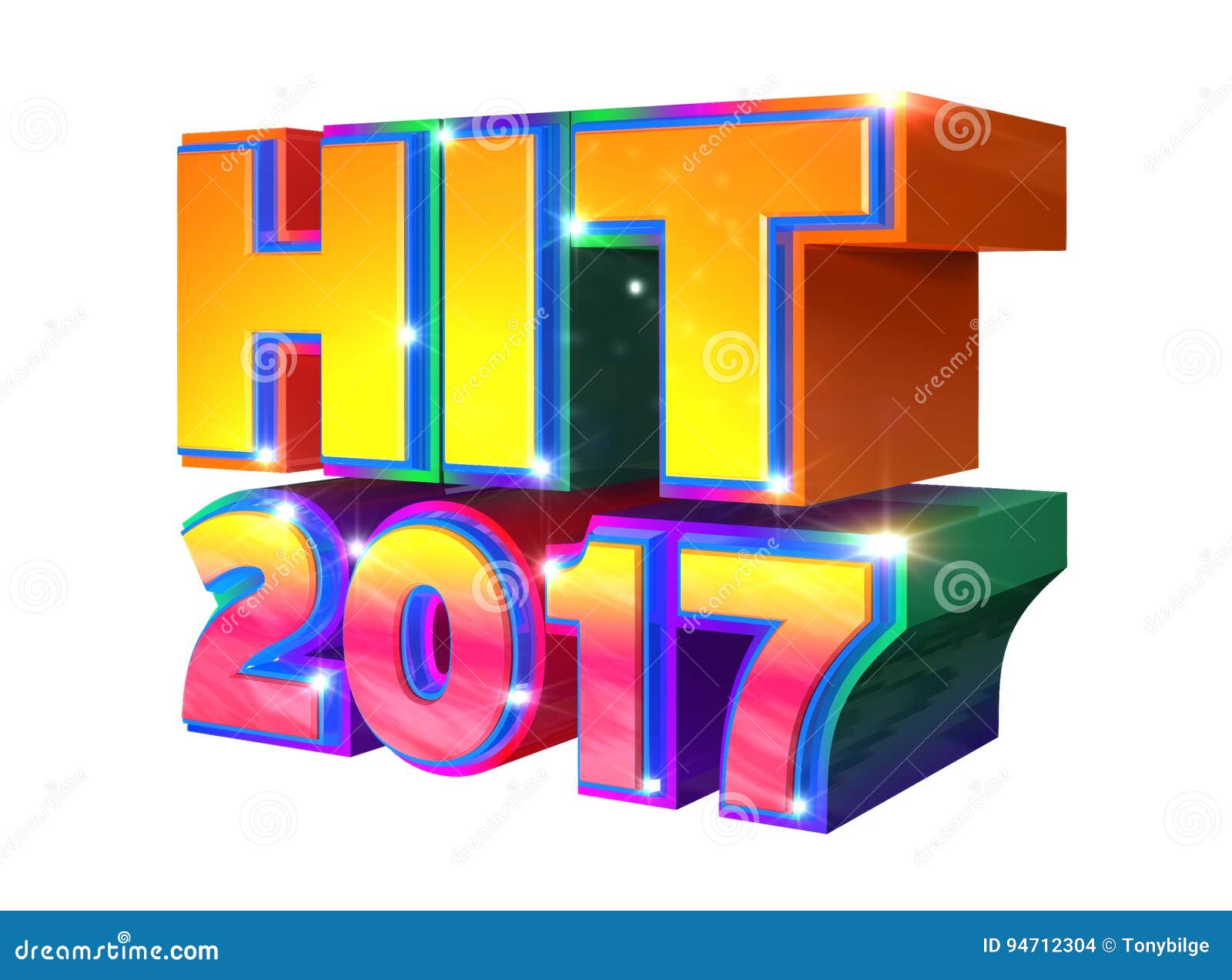 Hit 2017 - 3d logo stock illustration. Illustration of funk - 94712304