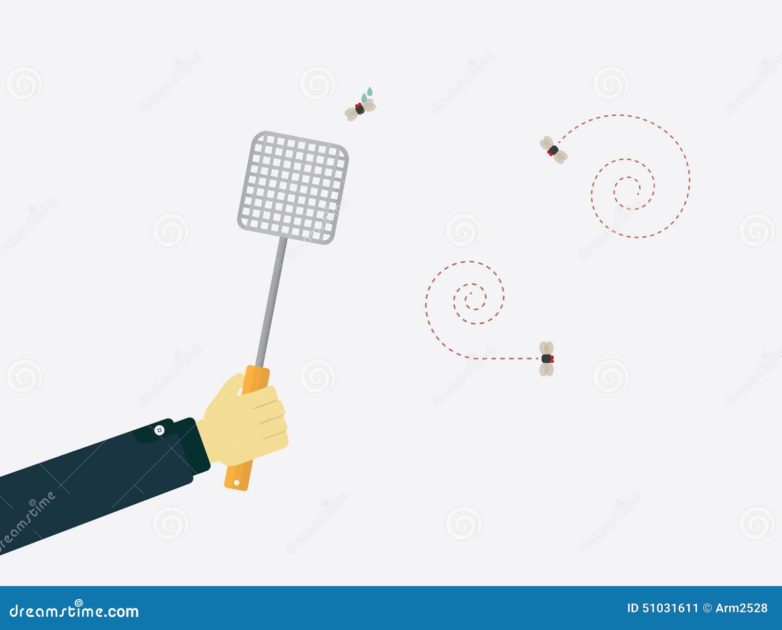 Hit the fly stock vector. Illustration of home, graphic - 51031611