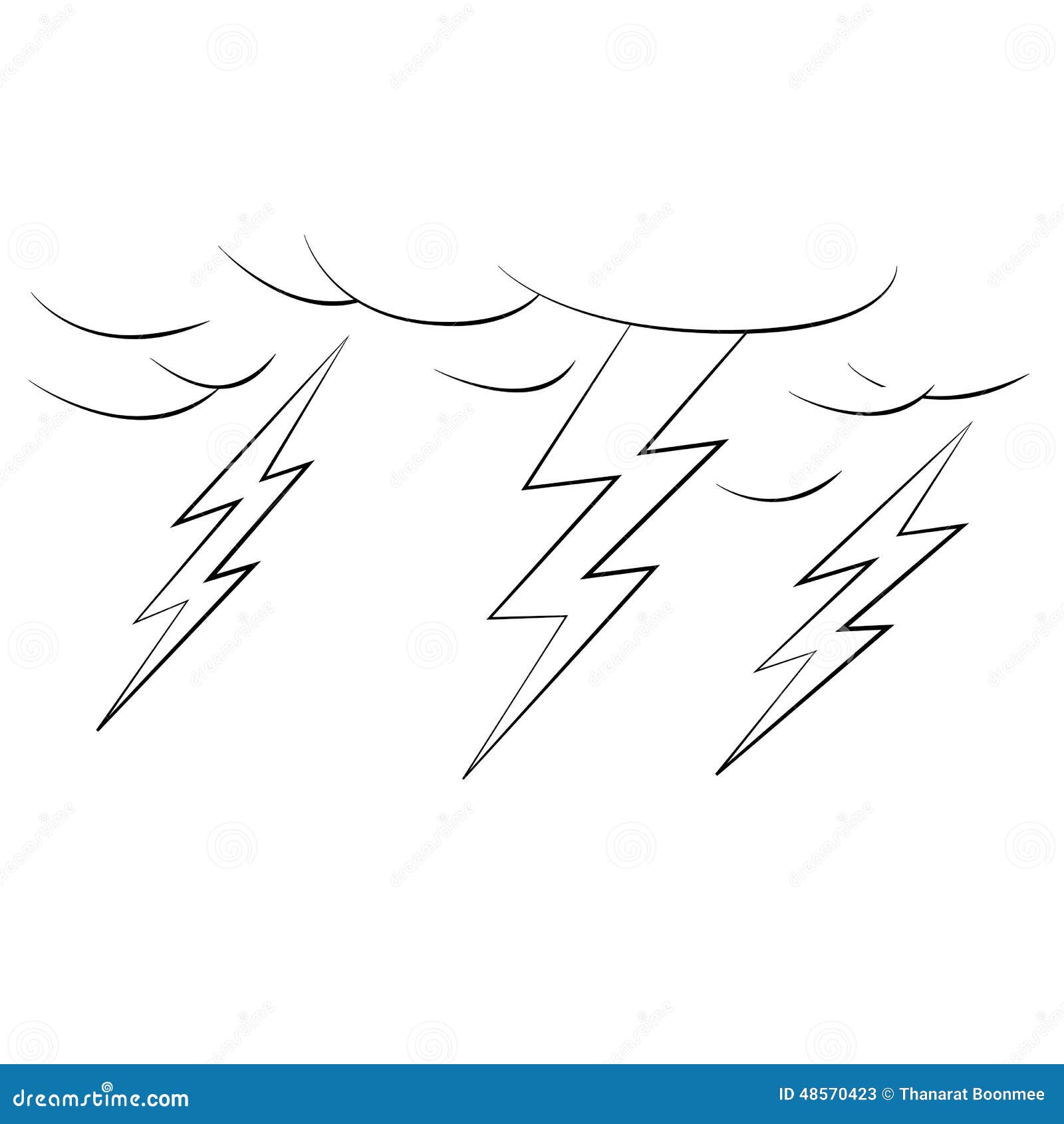 Hit of lightning stock vector. Illustration of background - 48570423