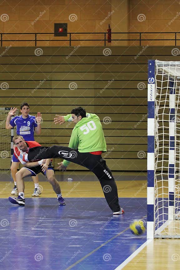 Hit a post editorial photography. Image of parquet, pain - 23730607