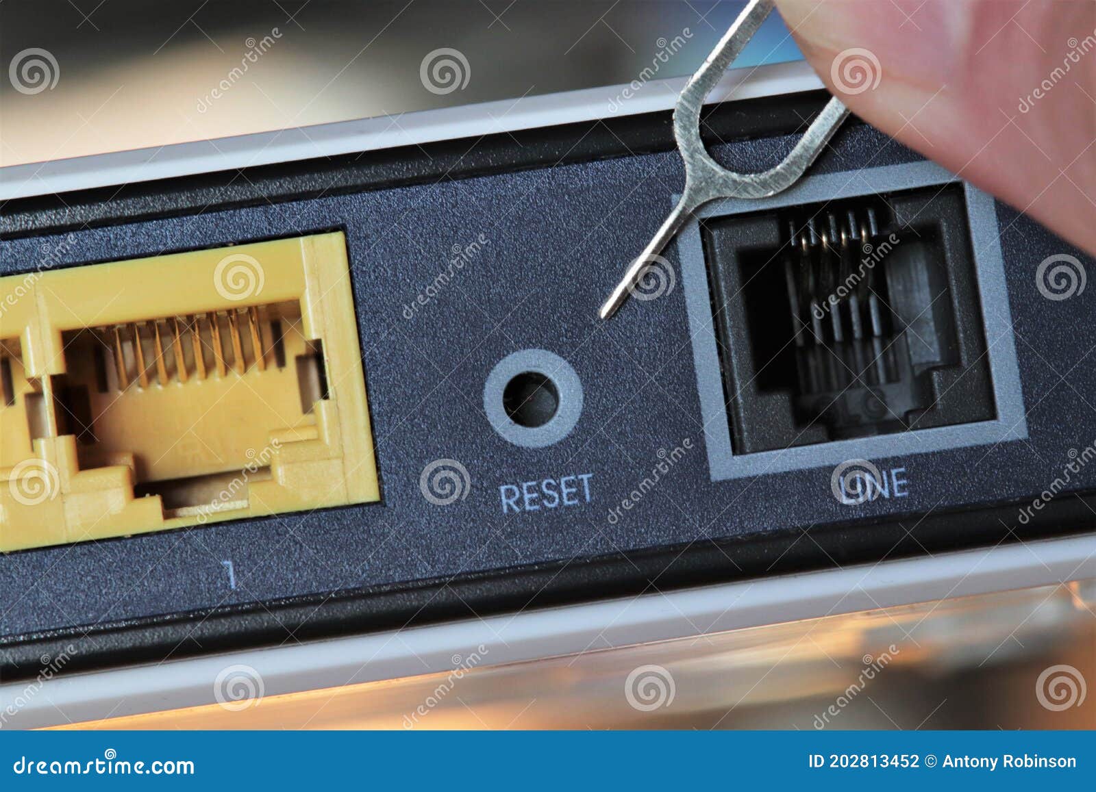 Hit the Reset Switch To Return To Normal Stock Photo - Image of ...