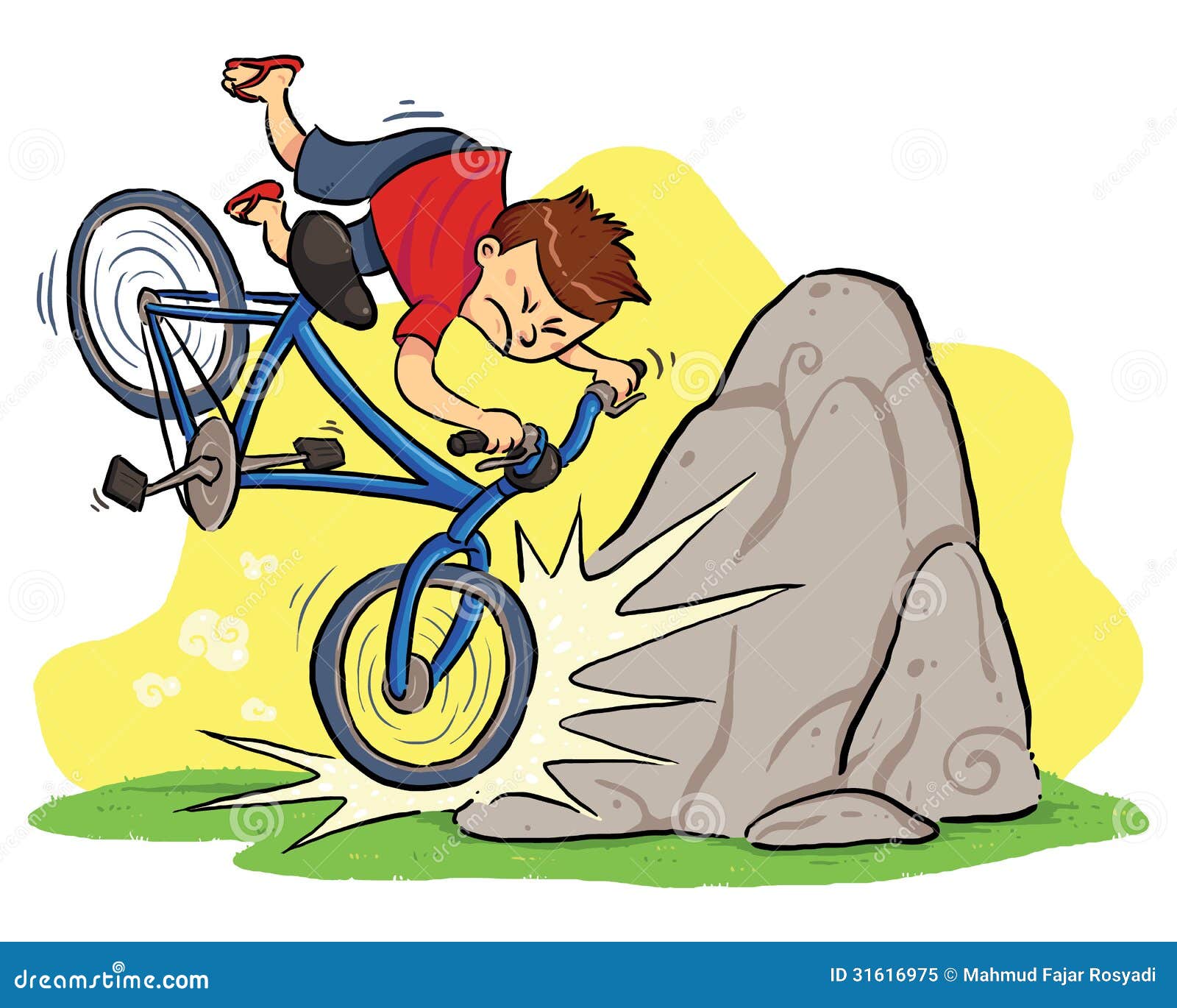 Hit a Rock stock vector. Illustration of hitting, cartoon - 31616975