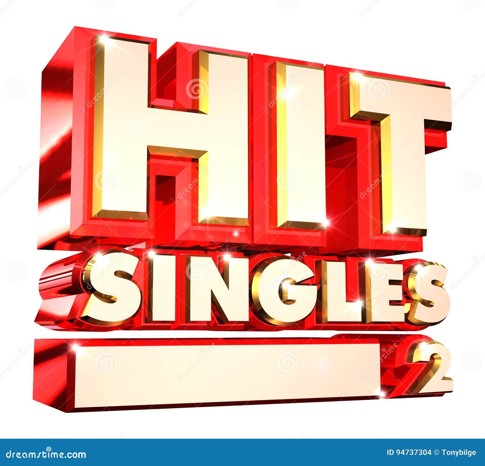 Hit Singles Volume 2- 3d Logo Stock Illustration - Illustration of ...