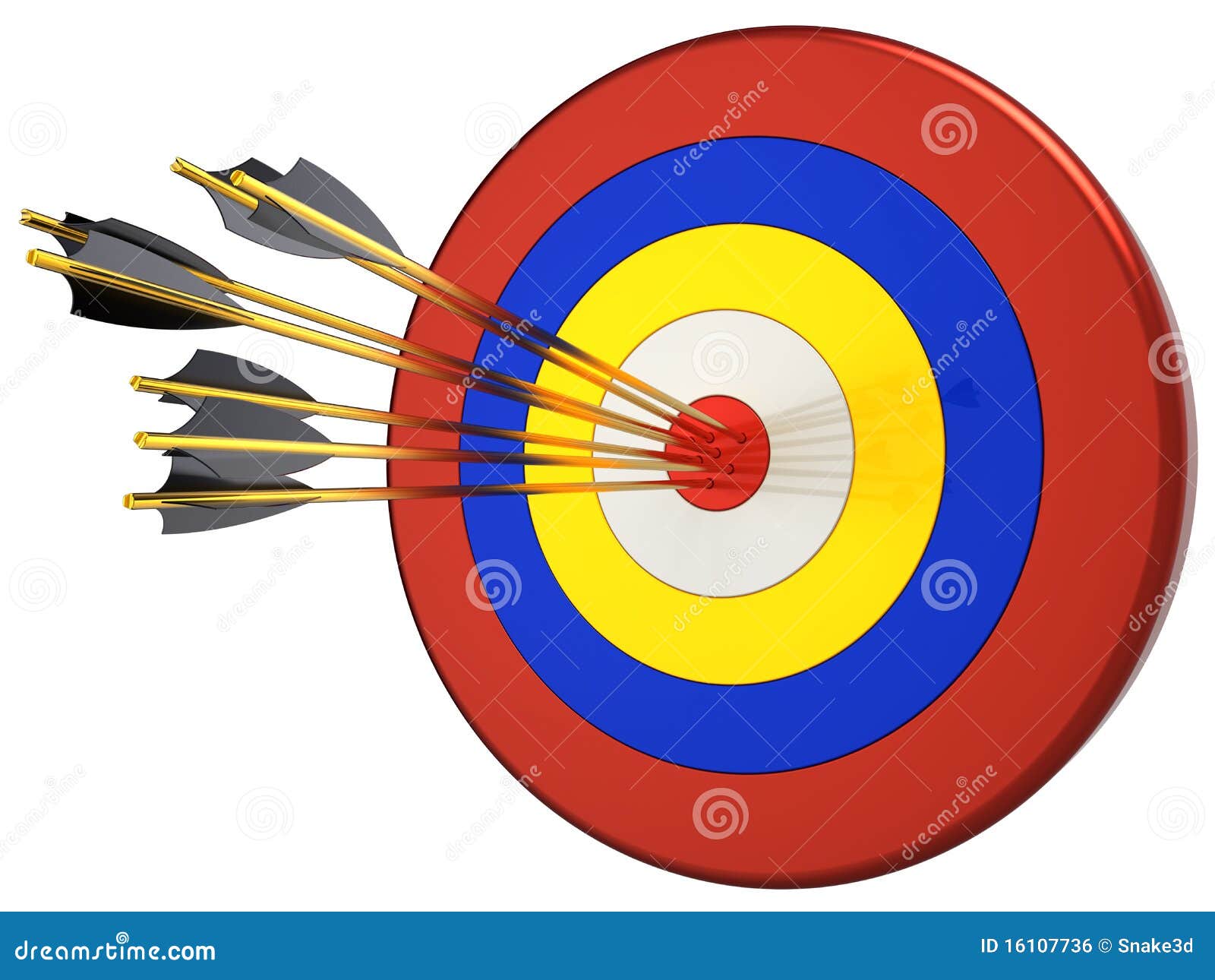 Hit a Target 100 Percents (Hi-Res) Stock Illustration - Illustration of ...