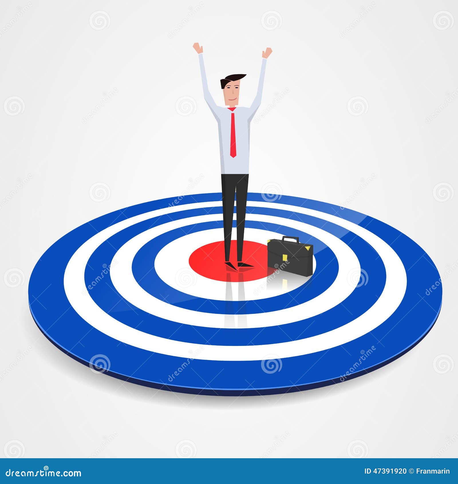 Hit the target stock vector. Illustration of arrow, target - 47391920