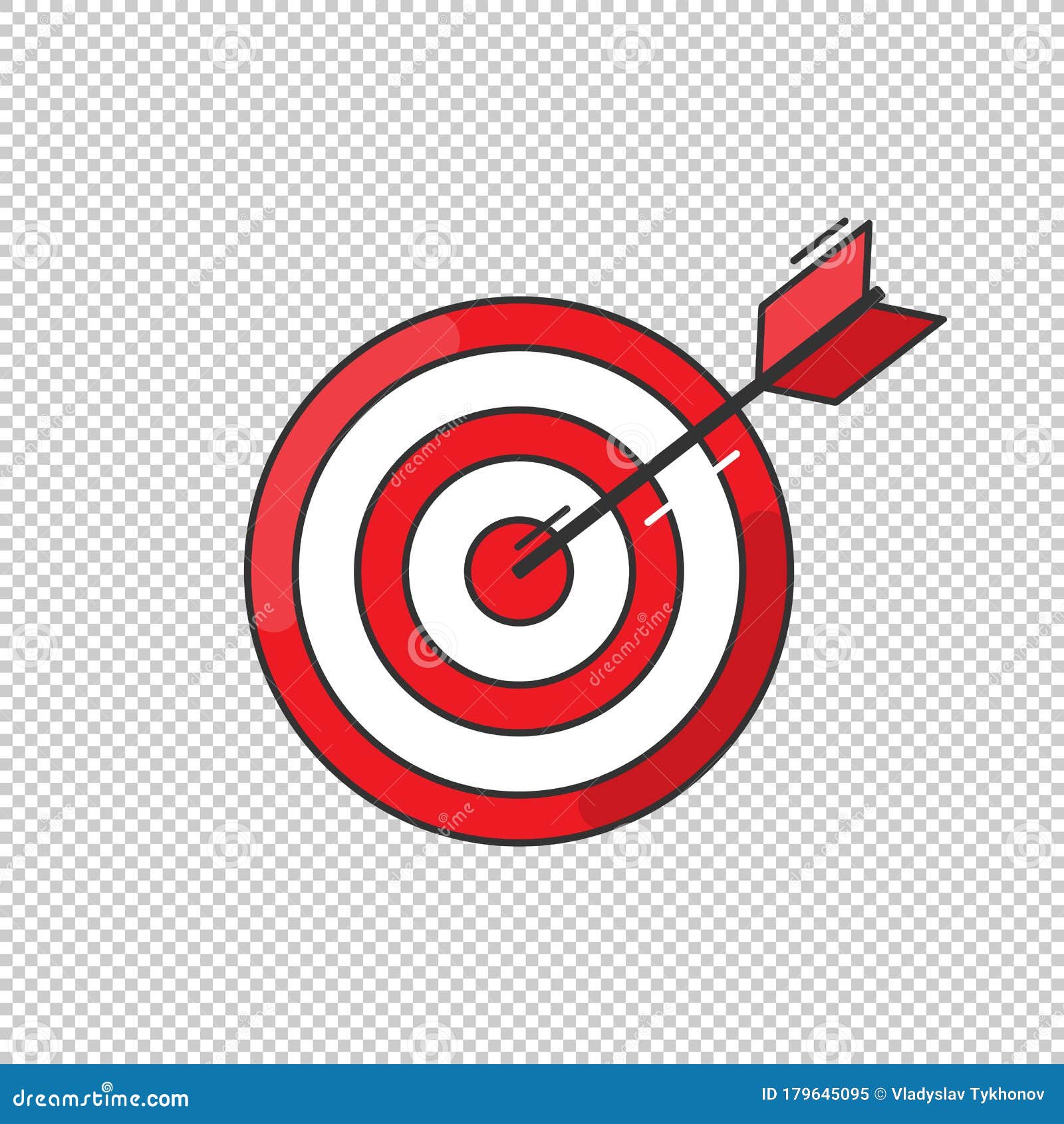 Hit the Target Cartoon Flat Vector Illustration EPS 10 Stock Vector ...