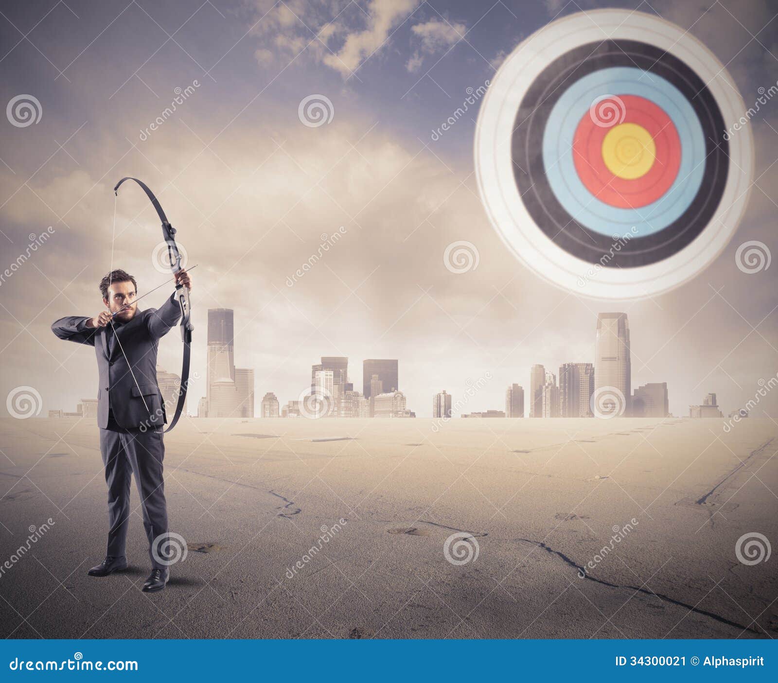 Hit the target stock image. Image of businessman, point - 34300021