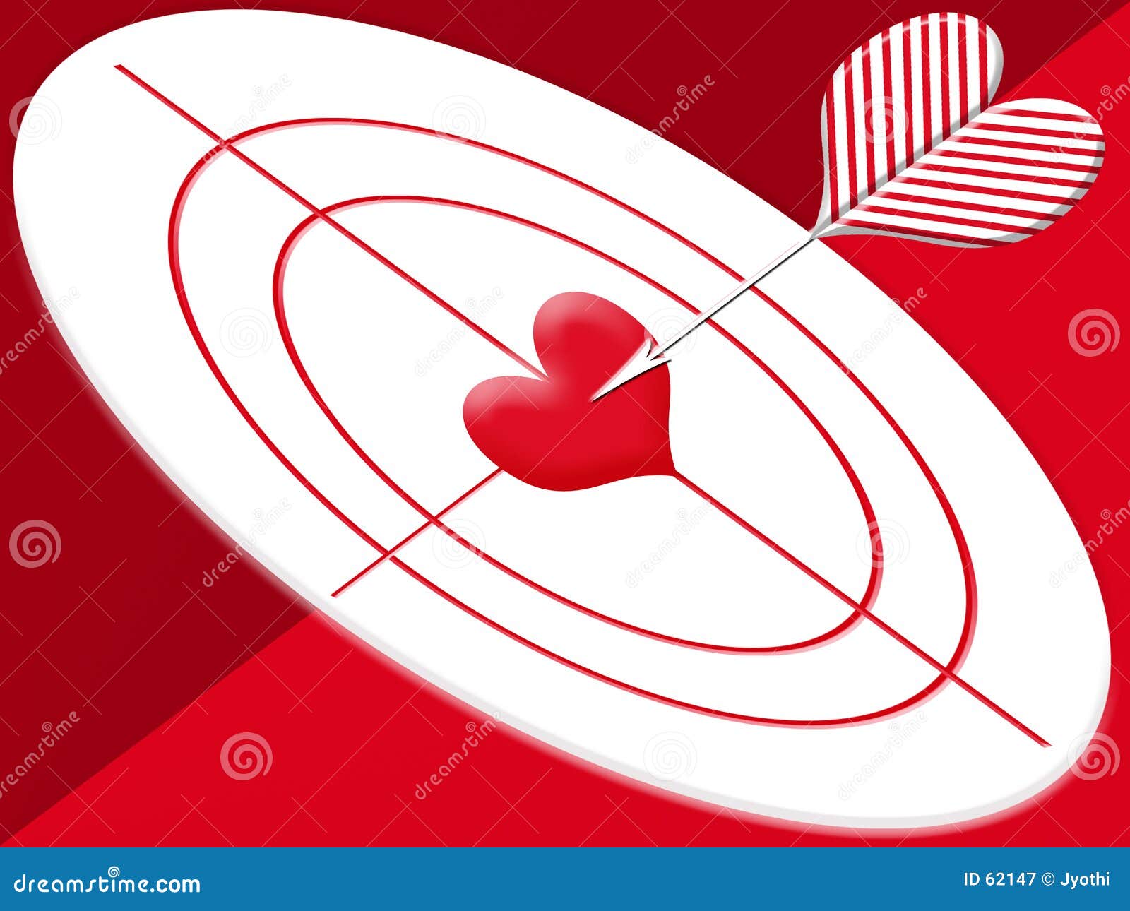 Hit target heart stock illustration. Illustration of conceptual - 62147