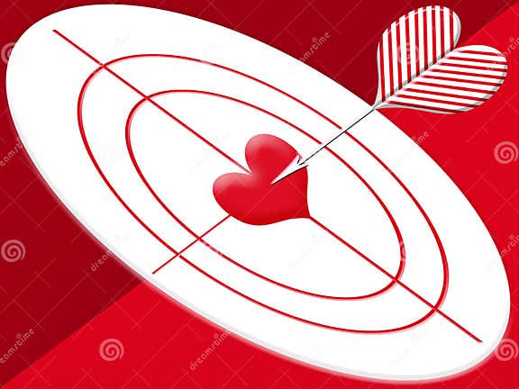 Hit target heart stock illustration. Illustration of conceptual - 62147