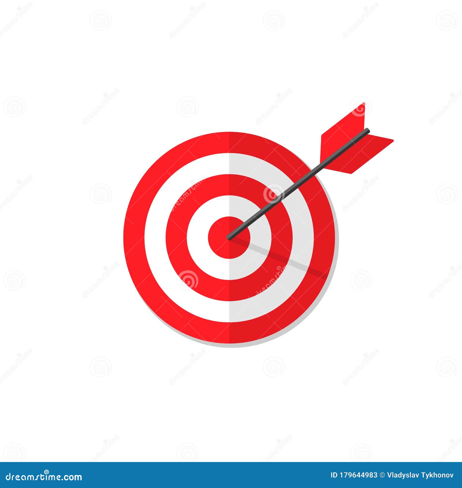 Hit the Target Symbol Flat Vector Illustration EPS 10 Stock Vector ...