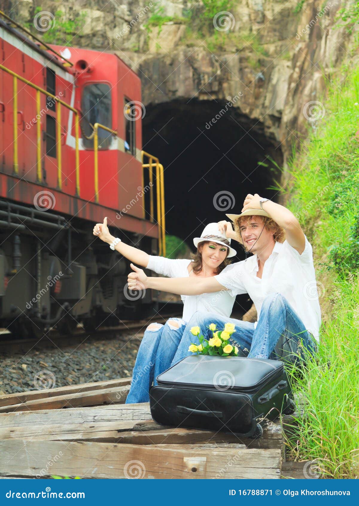 Hitch-hiking stock image. Image of rail, railroad, playful - 16788871
