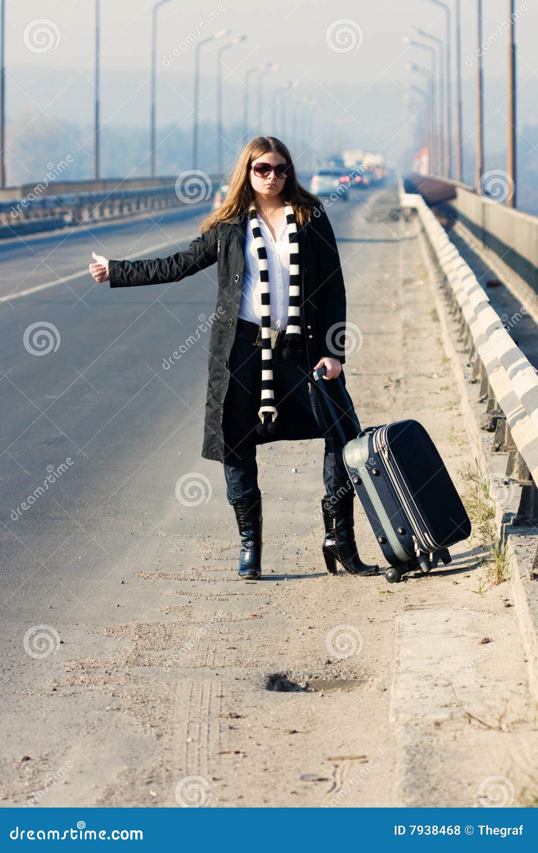 Hitchhike stock photo. Image of hiker, beautiful, outdoors - 7938468