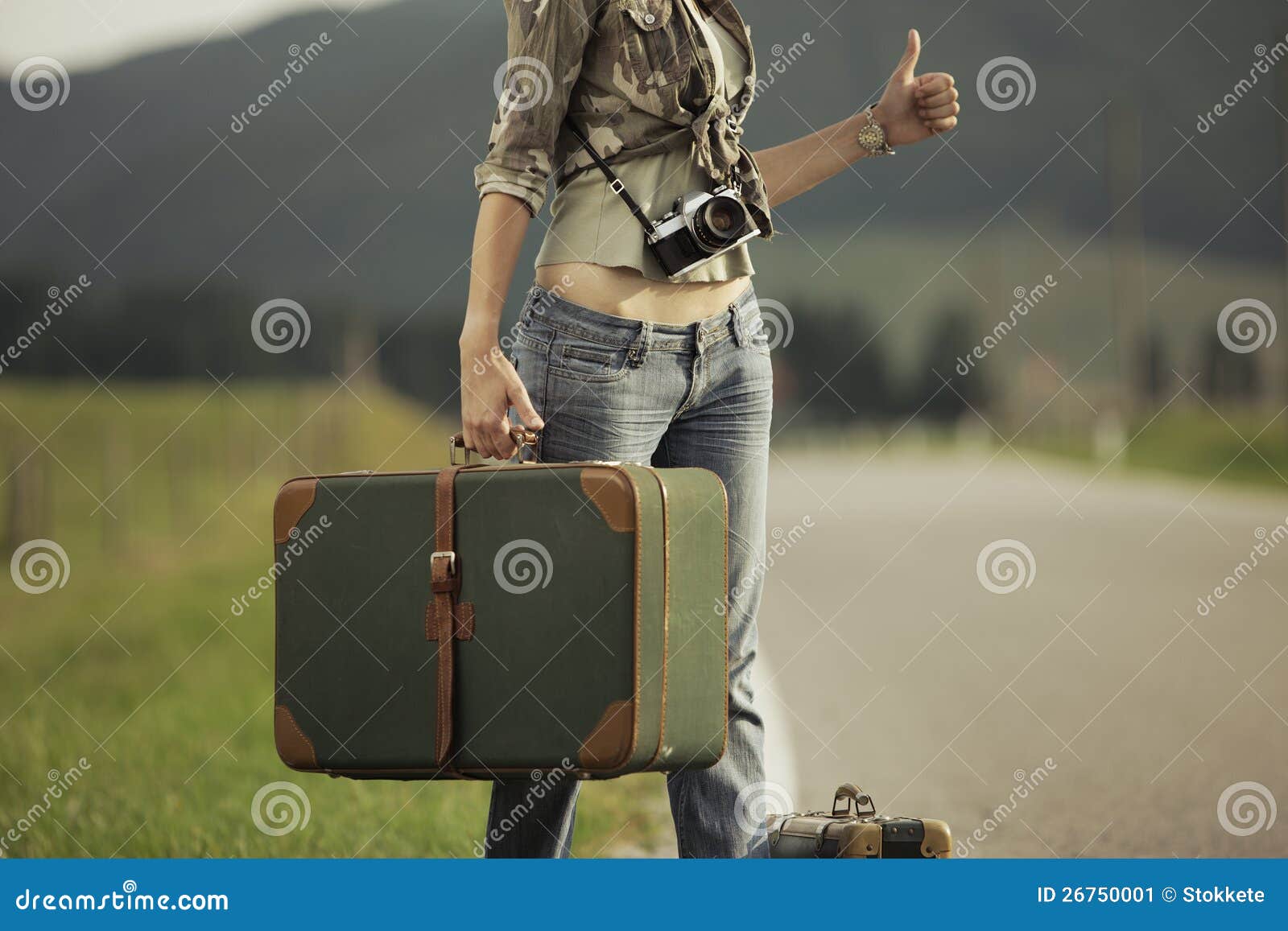 Hitchhiker stock image. Image of travel, concepts, female - 26750001