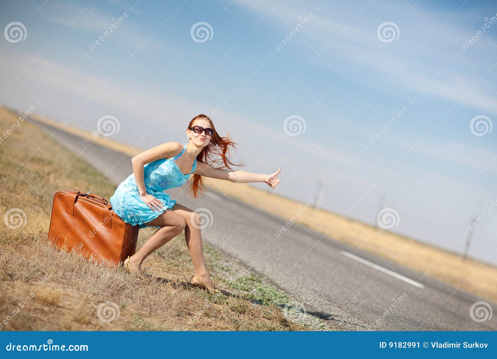 Hitchhiking Stock Image Image Of Erotic Attractive Human 9182991