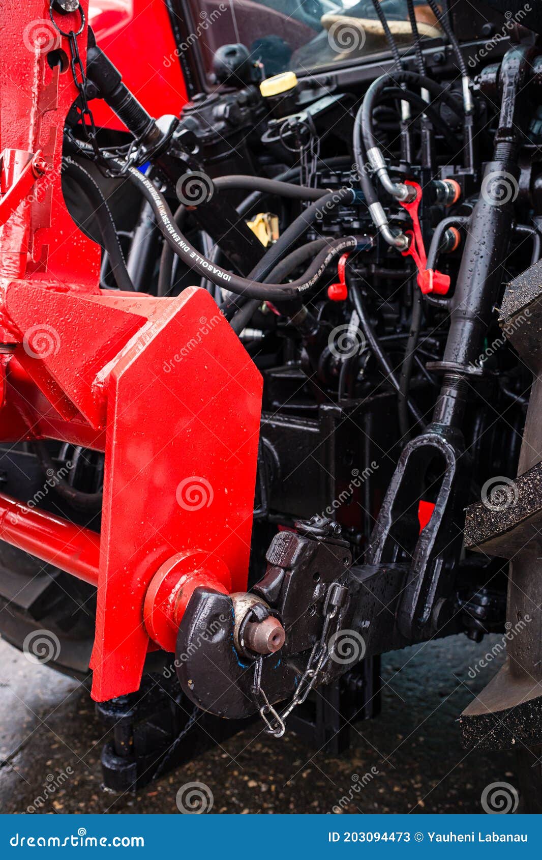 Hitching Device of an Agricultural Tractor Stock Image - Image of ...