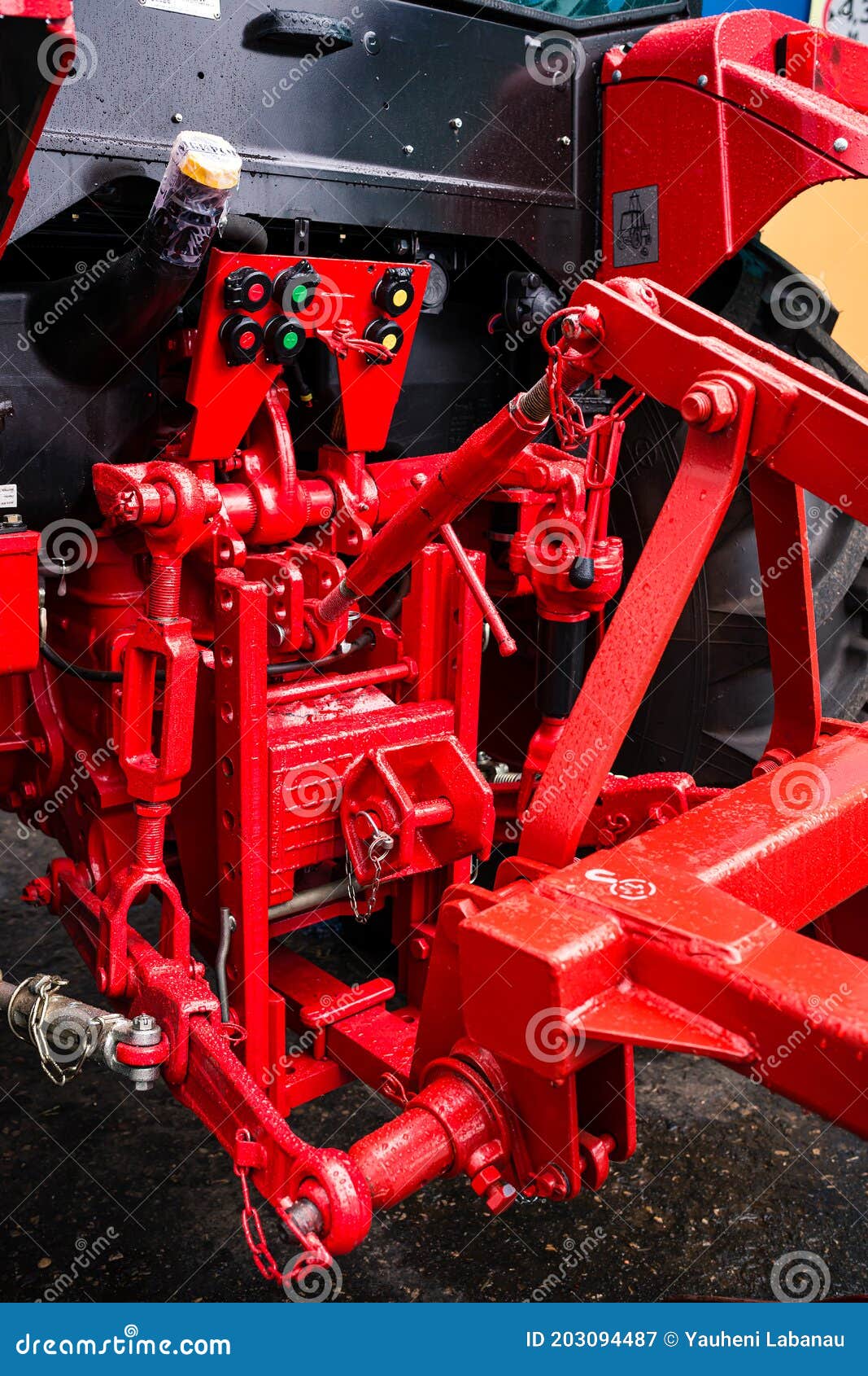 Hitching Device of an Agricultural Tractor Stock Image - Image of ...