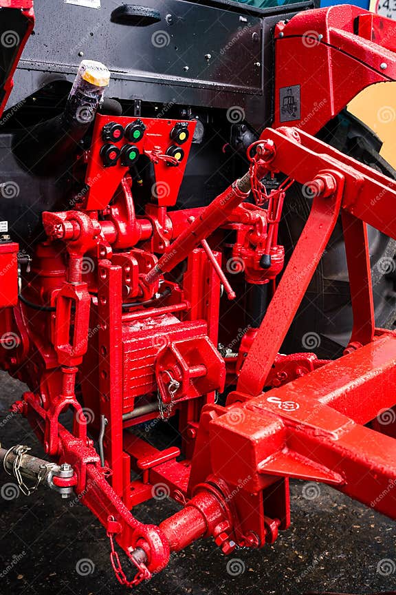 Hitching Device of an Agricultural Tractor Stock Image - Image of ...