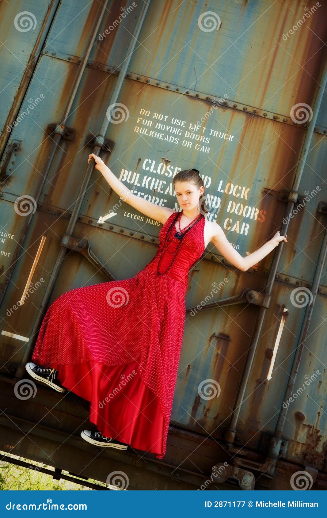 Hitching a Ride in Style stock image. Image of female - 2871177