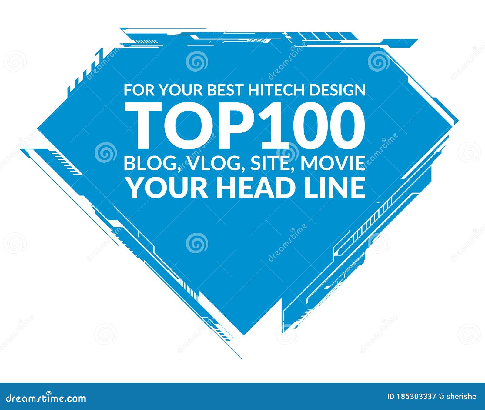 Hi-Tech Diamond Element Isolated on White Background Stock Vector ...