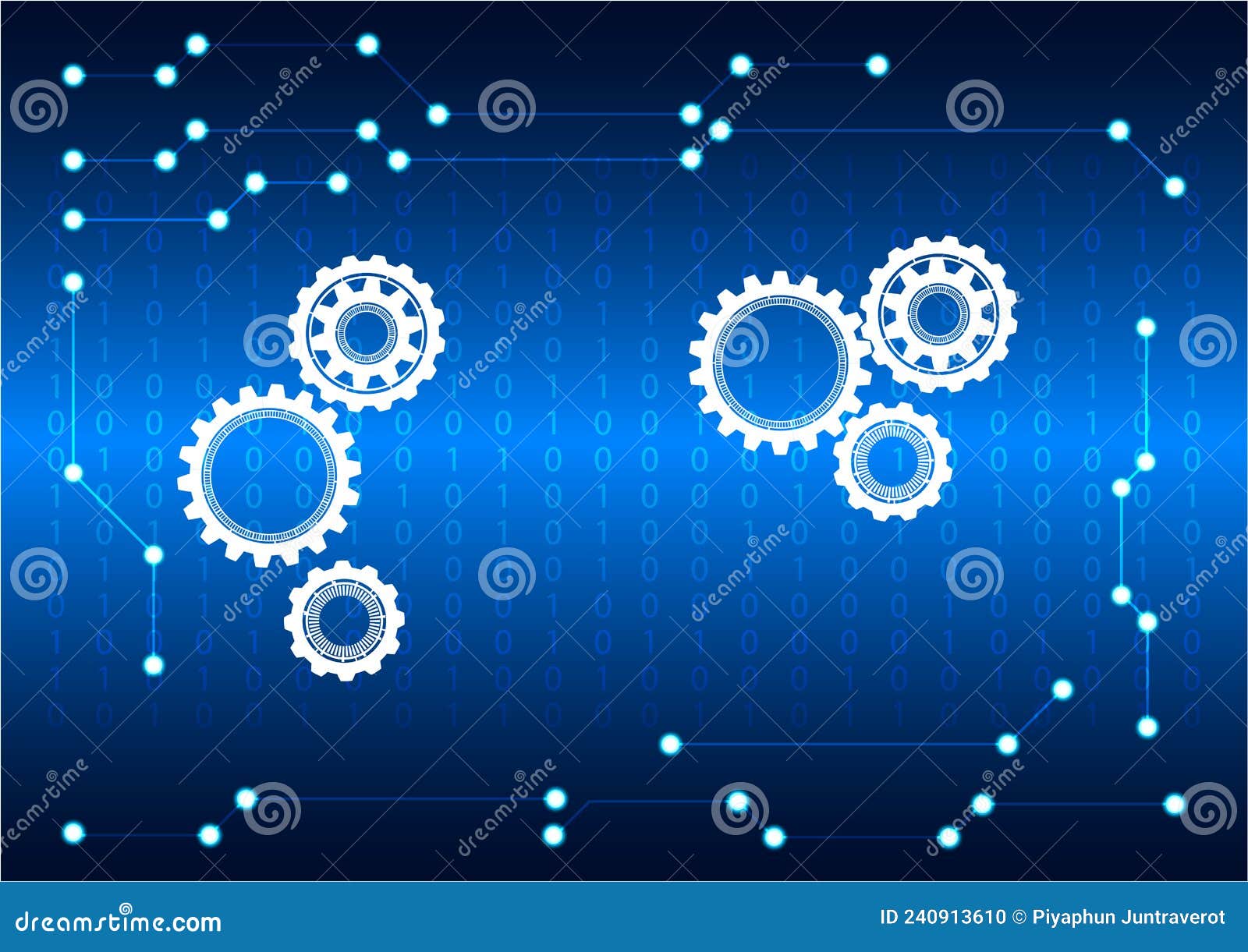 Digital Decimal Code Matrix Background. Vector Illustration ...