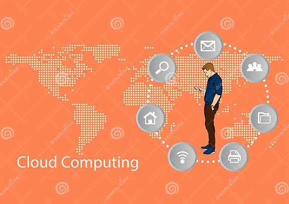 Graphics Diagram Cloud Computing Concept Infrastructure Link Access Data Management Vector ...