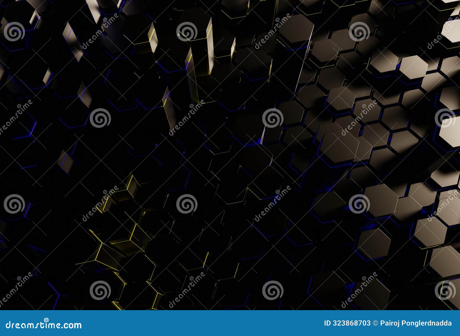 Hitech Hexagon Pattern Background Stock Illustration - Illustration of ...