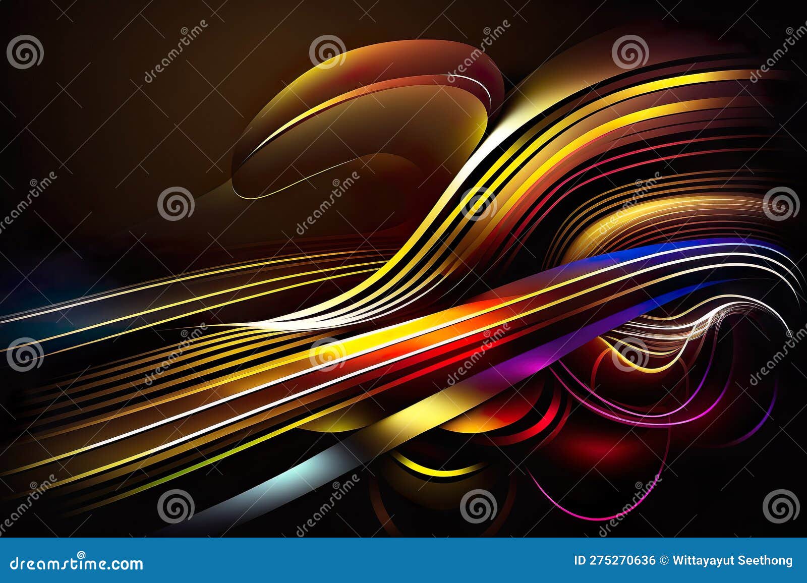 Hitech Light Line Curve Smooth and Blur Motion Colorful. Generative AI ...