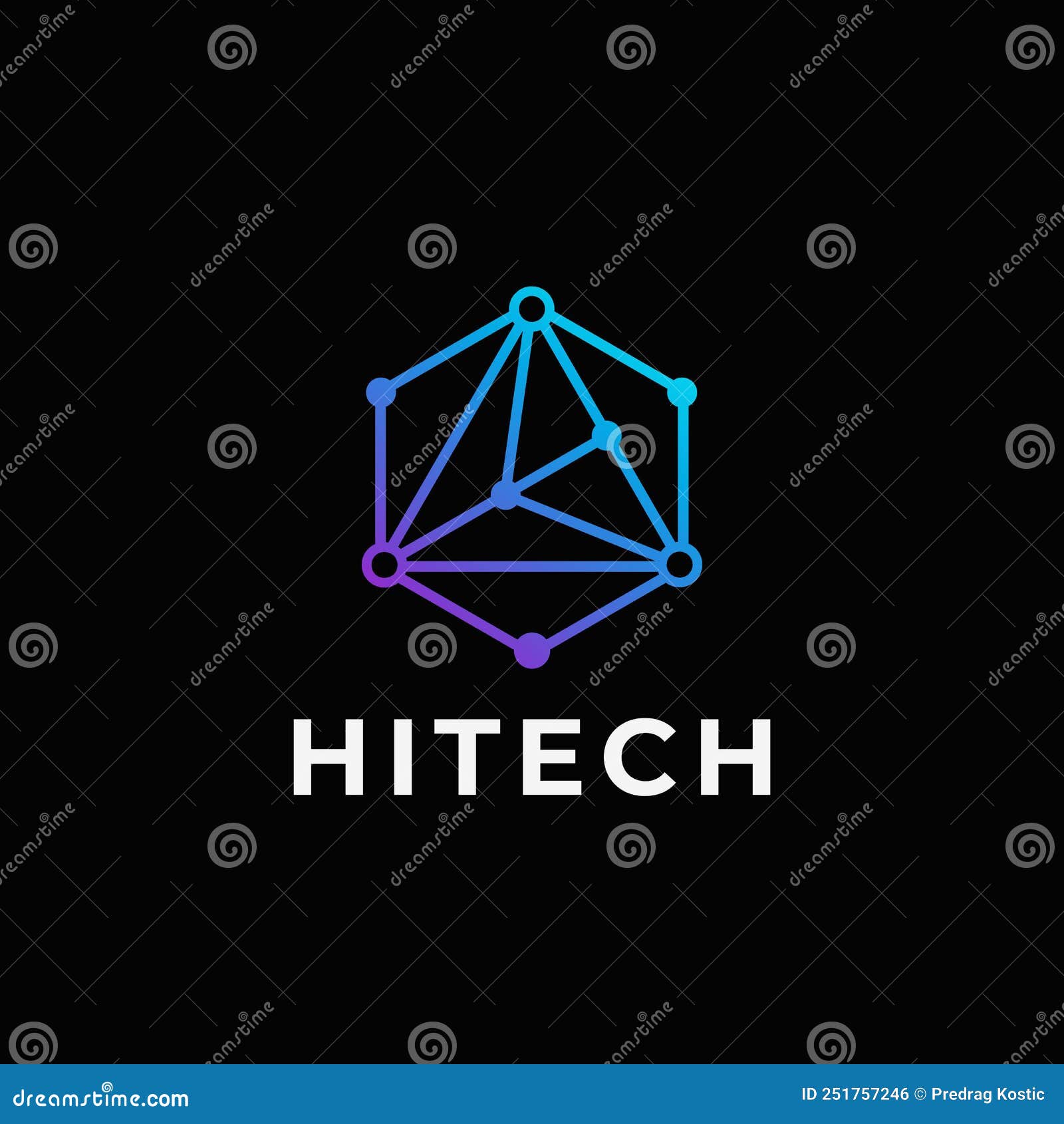 Hitech logo design stock illustration. Illustration of communication ...