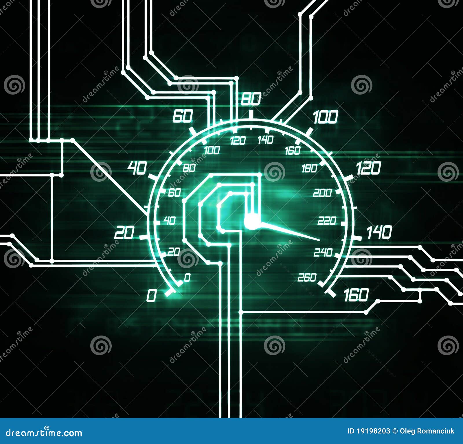 Hitech speedometer stock illustration. Illustration of kilometres ...