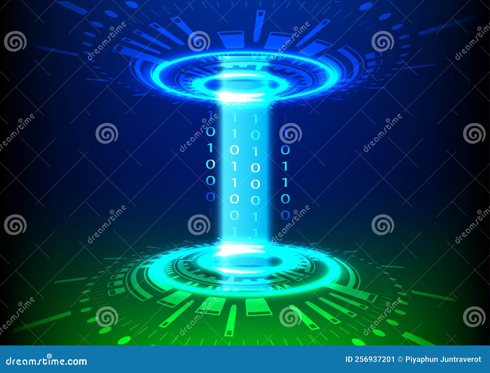 Hitech Technology Circle Circuit Connection Network Communications ...