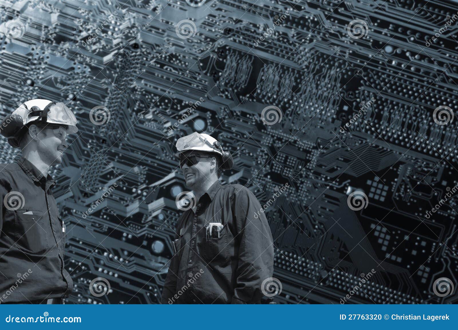 Hitech Workers and Computer Parts Stock Photo - Image of industry ...