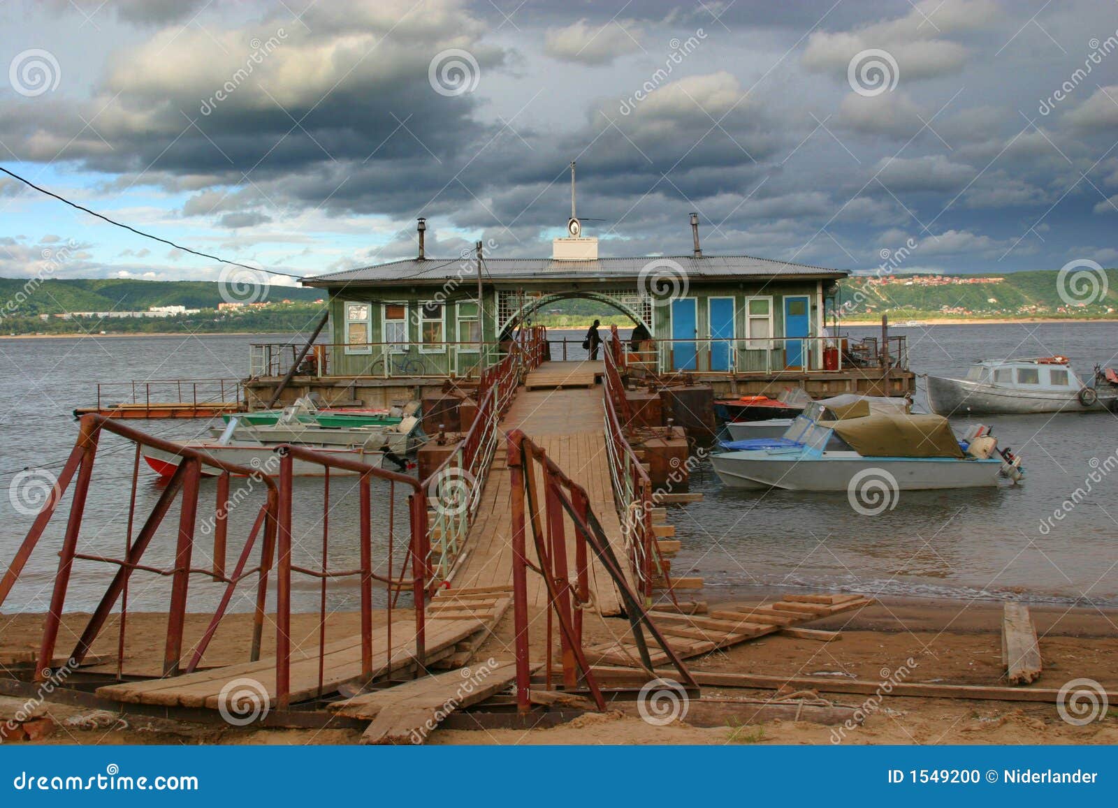 Hithe on the river Volga stock photo. Image of planked - 1549200