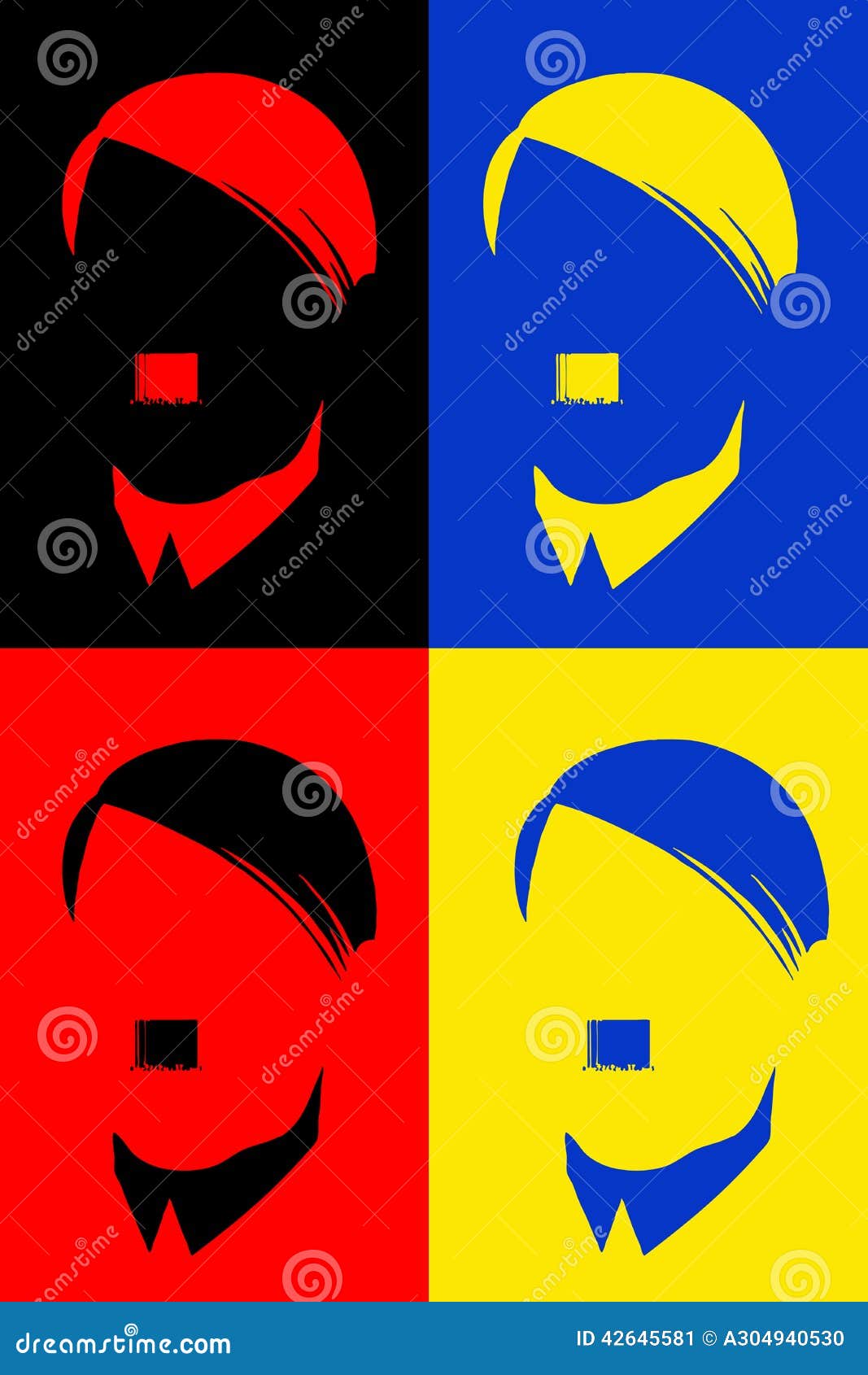 Hitler head protrait stock image. Image of blue, abstract - 42645581