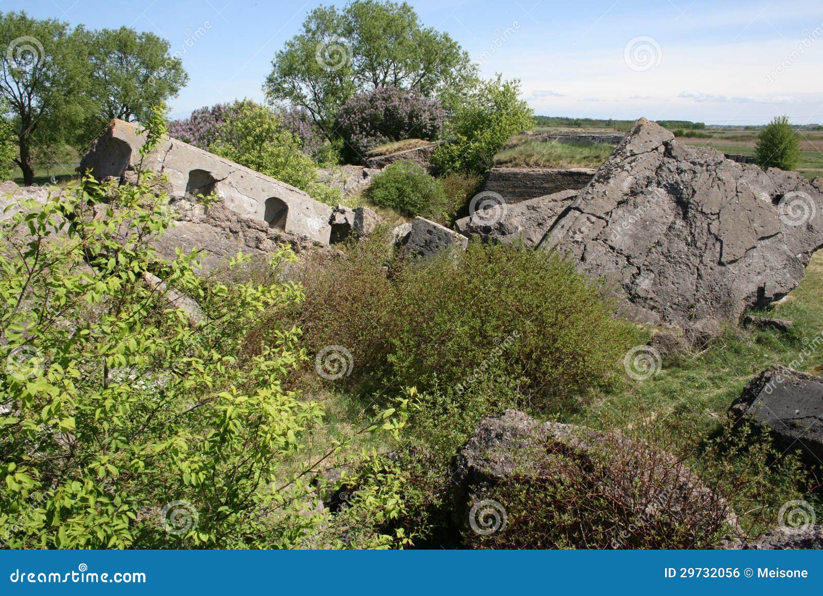 Bunkers stock photo. Image of army, rock, escarpment - 29732056