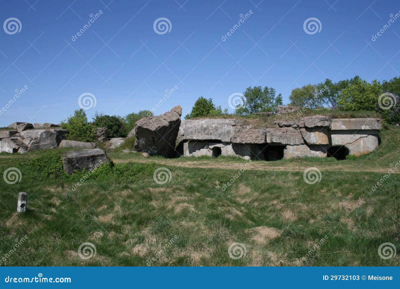Bunkers stock image. Image of destruction, trench, army - 29732103