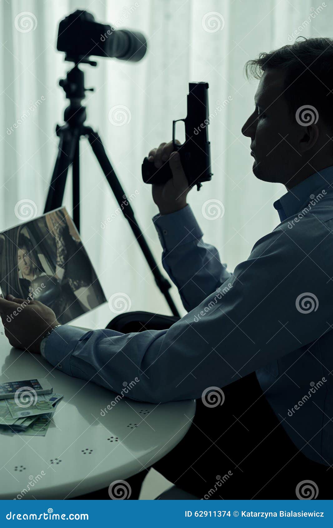 Hitman With Gun Stock Photo | CartoonDealer.com #62911374