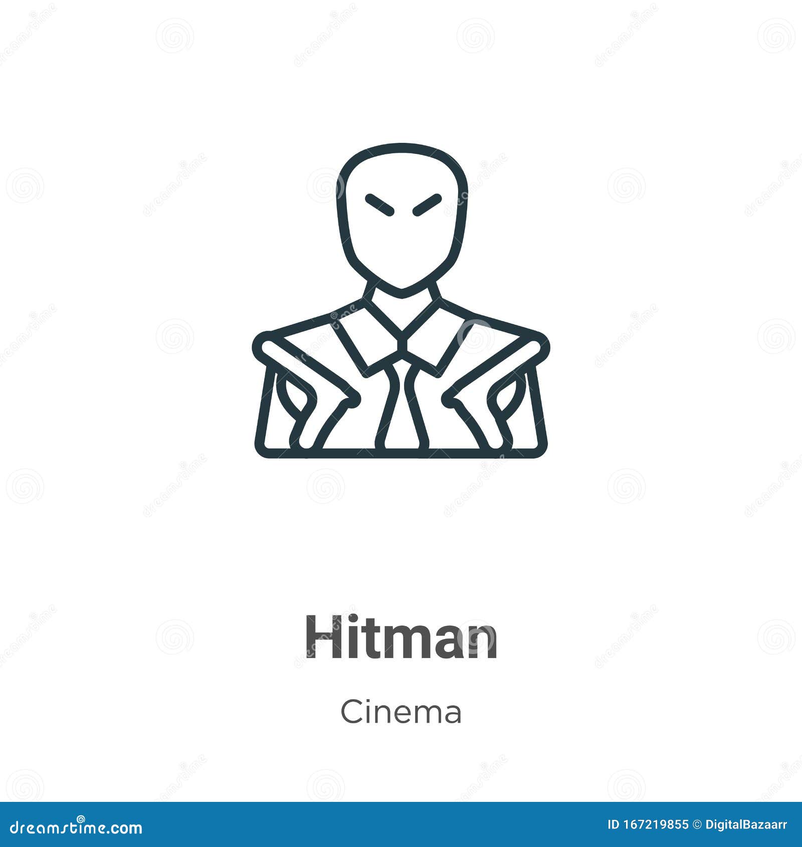 Hitman Vector Icon On White Background. Flat Vector Hitman Icon Symbol ...