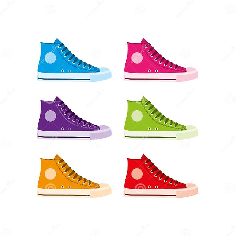Hitop trainers stock vector. Illustration of sneakers - 22670401