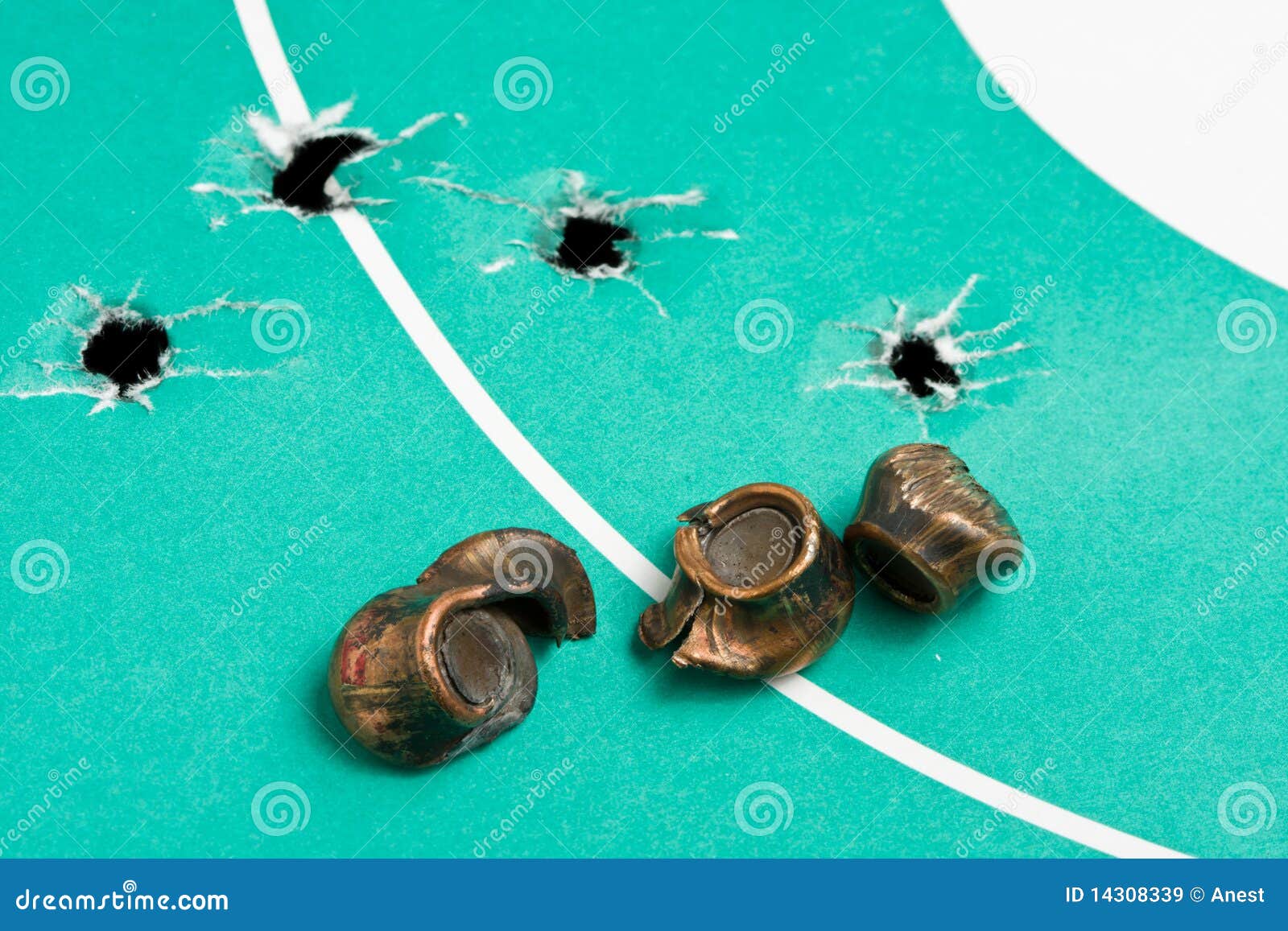 Hits And Spent Bullets Royalty Free Stock Images - Image: 14308339
