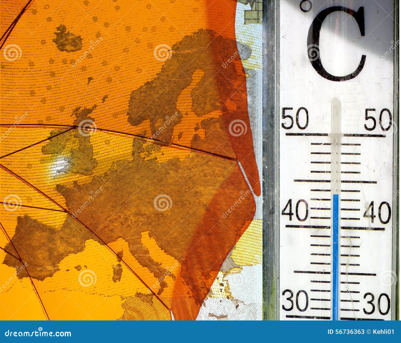 Hittegolf in Europa stock illustratie. Illustration of celsius - 56736363