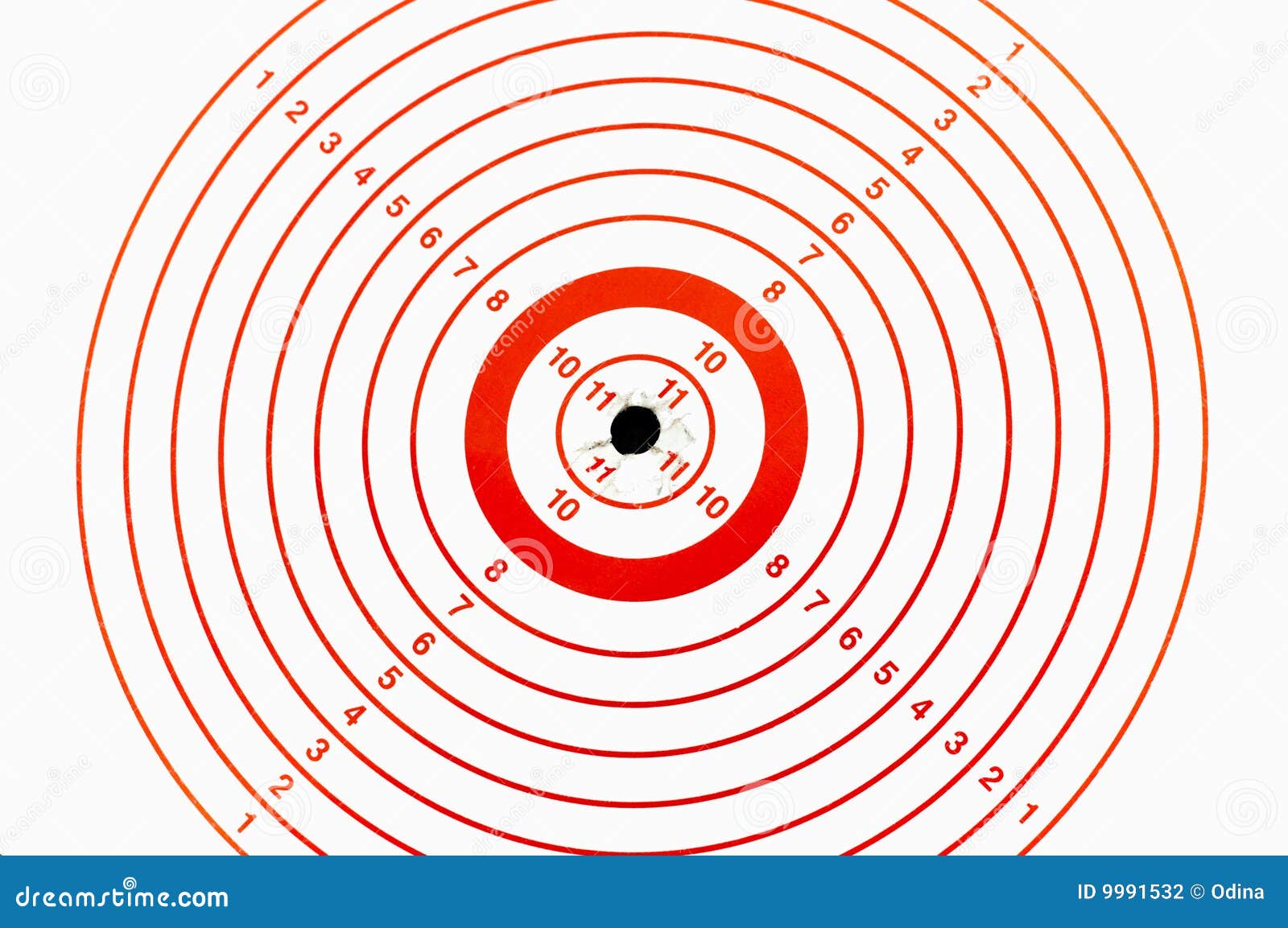 Hitting the bullseye stock illustration. Illustration of bullet - 9991532