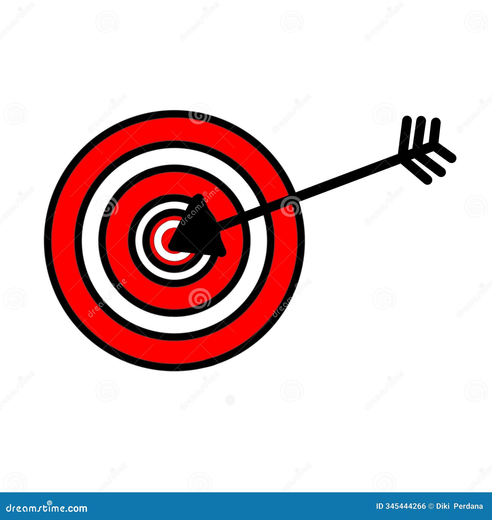 Hitting the Bullseye: Precision in Action Stock Illustration ...