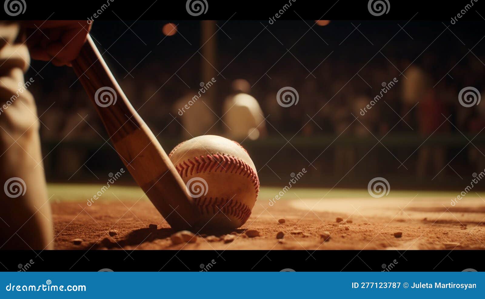 Hitting a Home Run. Generative AI Stock Illustration - Illustration of ...