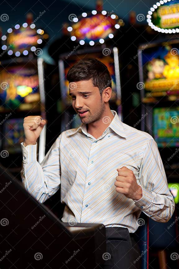 Hitting the jackpot stock photo. Image of person, nightlife - 20366794